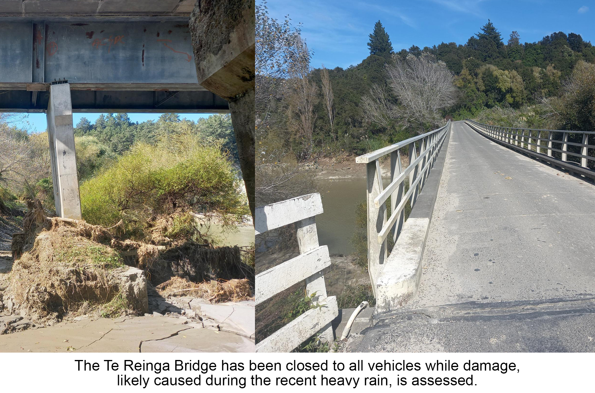 Te Reinga Bridge closed | News & Media | Wairoa District Council